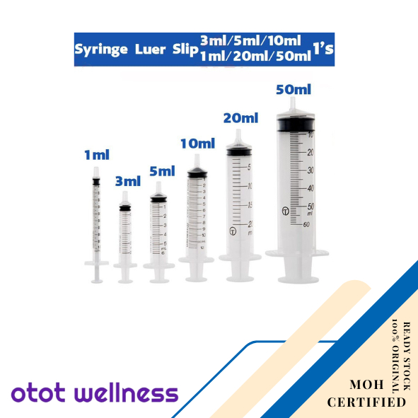 Terumo Syringe 50ml non-toxic and latex free suitable for kids &adult (1ml/3ml/5ml/10ml/20ml ...