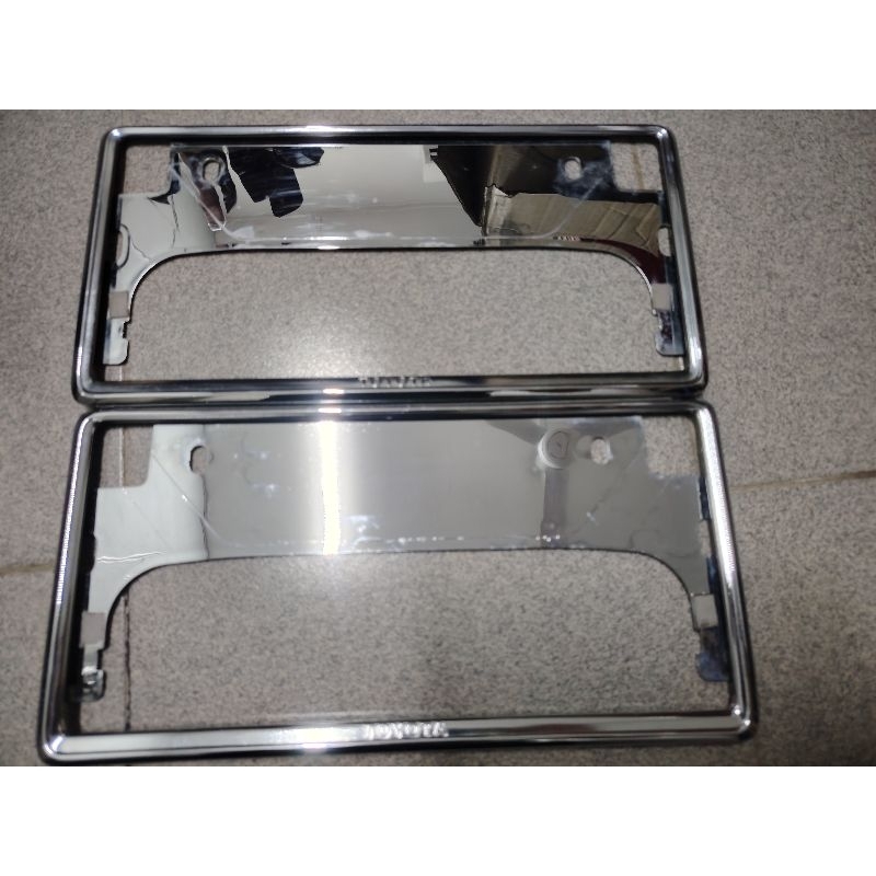 🔥Ready stock 🔥TOYOTA Frame Plate Chrome Original From Japan (Used) 1Pc ...