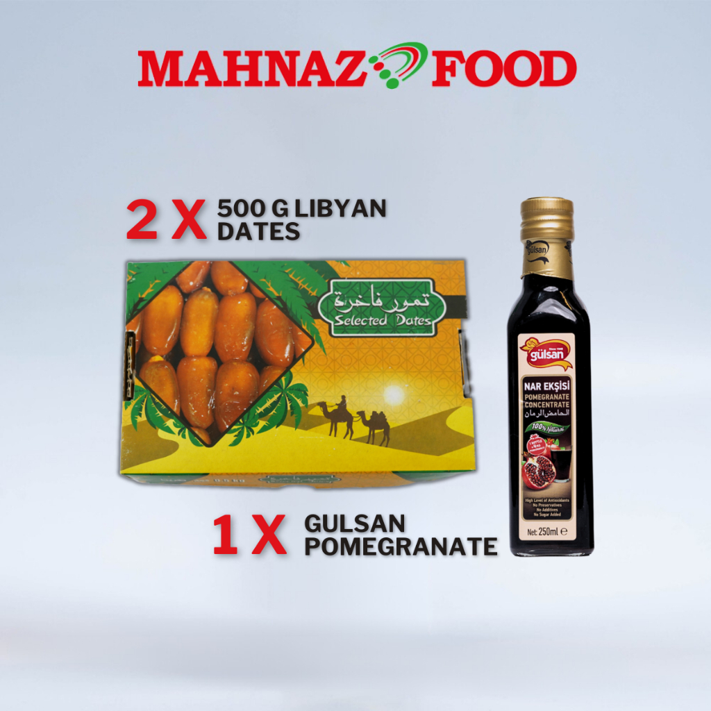 MAHNAZ FOOD - 2 BOXES LIBYAN FRESH DATES | KURMA SEJUK 500G WITH GULSAN ...