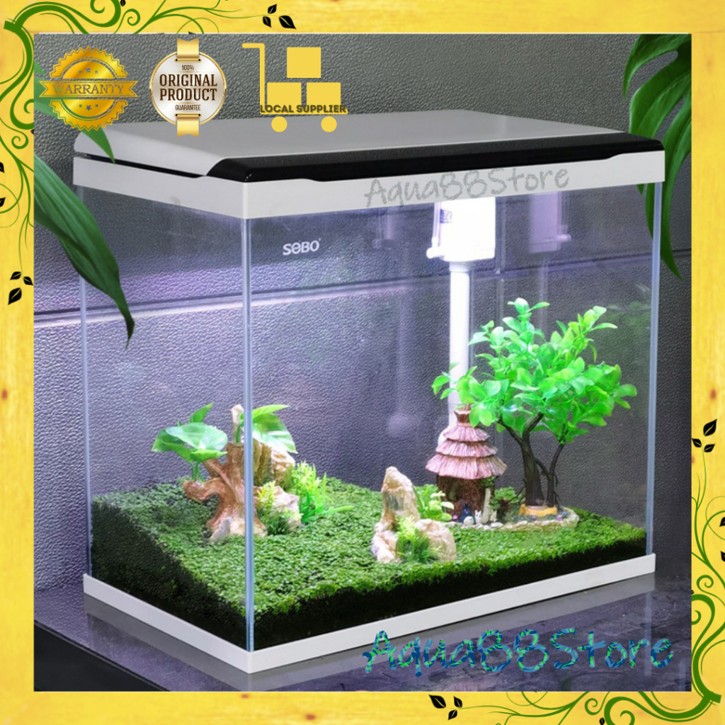 SOBO Aquarium Fish Tank Set SD-380F SD-480F SD-580F Water Pump Filter ...