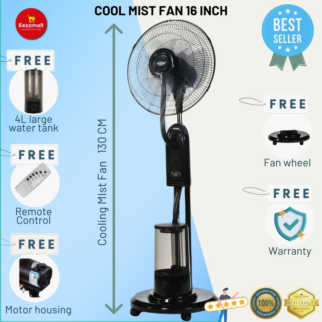 Cooling Mist Fan Industrial 16 INCH 5 Reduction Household Spray ...