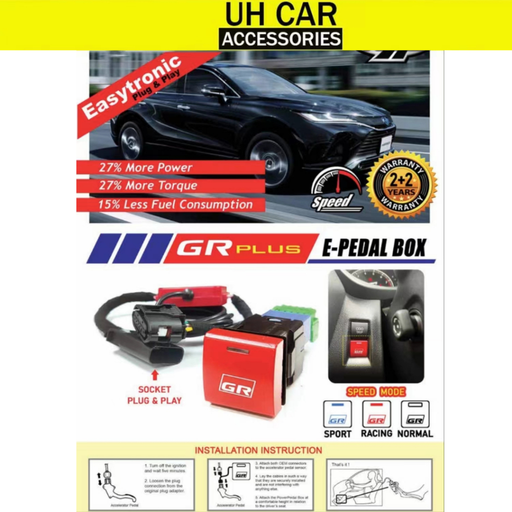 TOYOTA HARRIER XU80 2022-2023 EASYCAR E-Pedal Sport Plus Box Accelerator Pedal Car Electronic ...