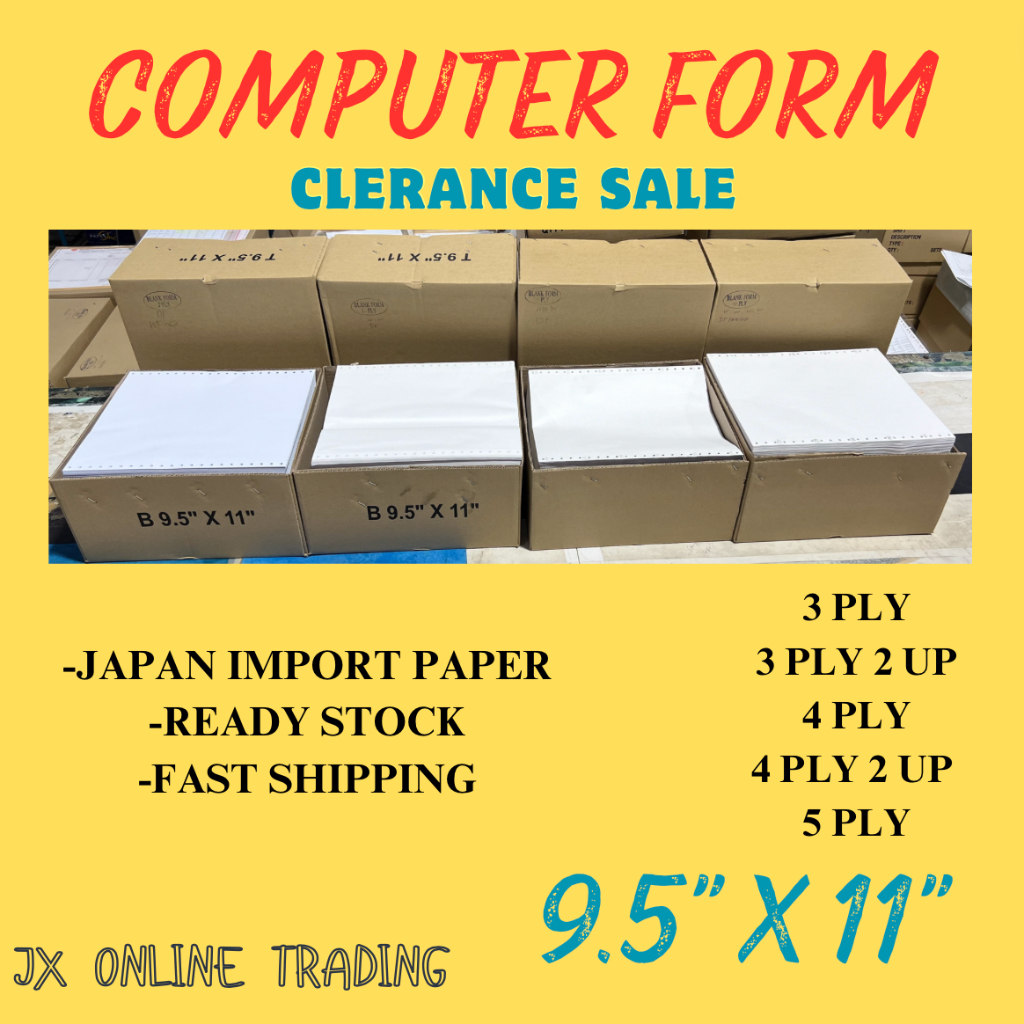 (READY STOCK) COMPUTER FORM 9.5" X 11"/ 15" X 11" JAPAN PAPER 3 PLY, 3 ...