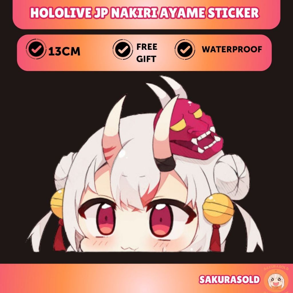 Hololive JP Stickers Nakiri Ayame Sticker Hololive Hololive 2nd Gen ...