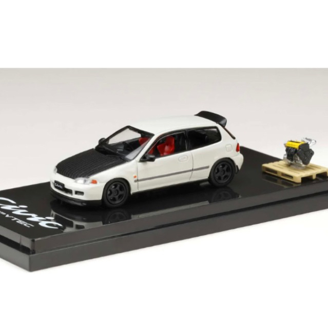 HOBBY JAPAN 1:64 Honda Civic EG6 JDM Spoon Style Custom Ver with Engine Display White | Shopee ...