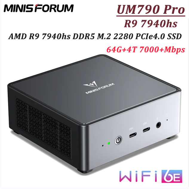 MINISFORUM UM790 Pro AMD Ryzen 9 7940HS Mini PC Window 11 Pro DDR5 16GB ...