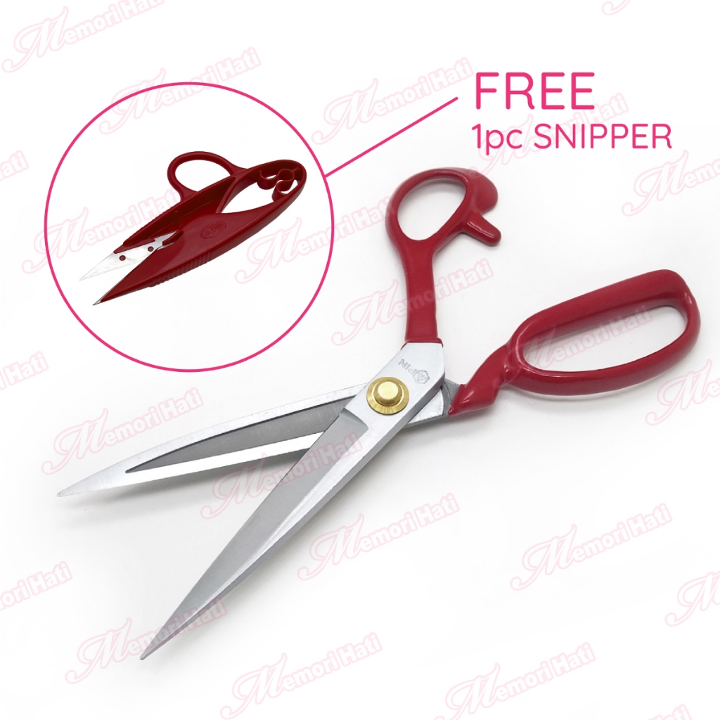 PIN-1094 & PIN-1104 Tailoring Scissors Gunting Kain FREE 1pc Snipper ...