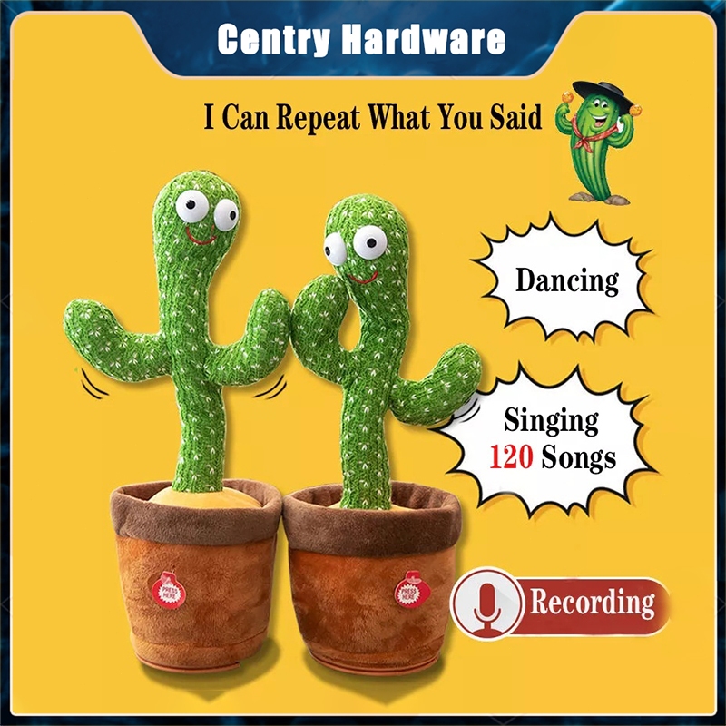 Cactus Toy Plush Talk Kaktus Bercakap Dancing Cactus Talking Cactus ...
