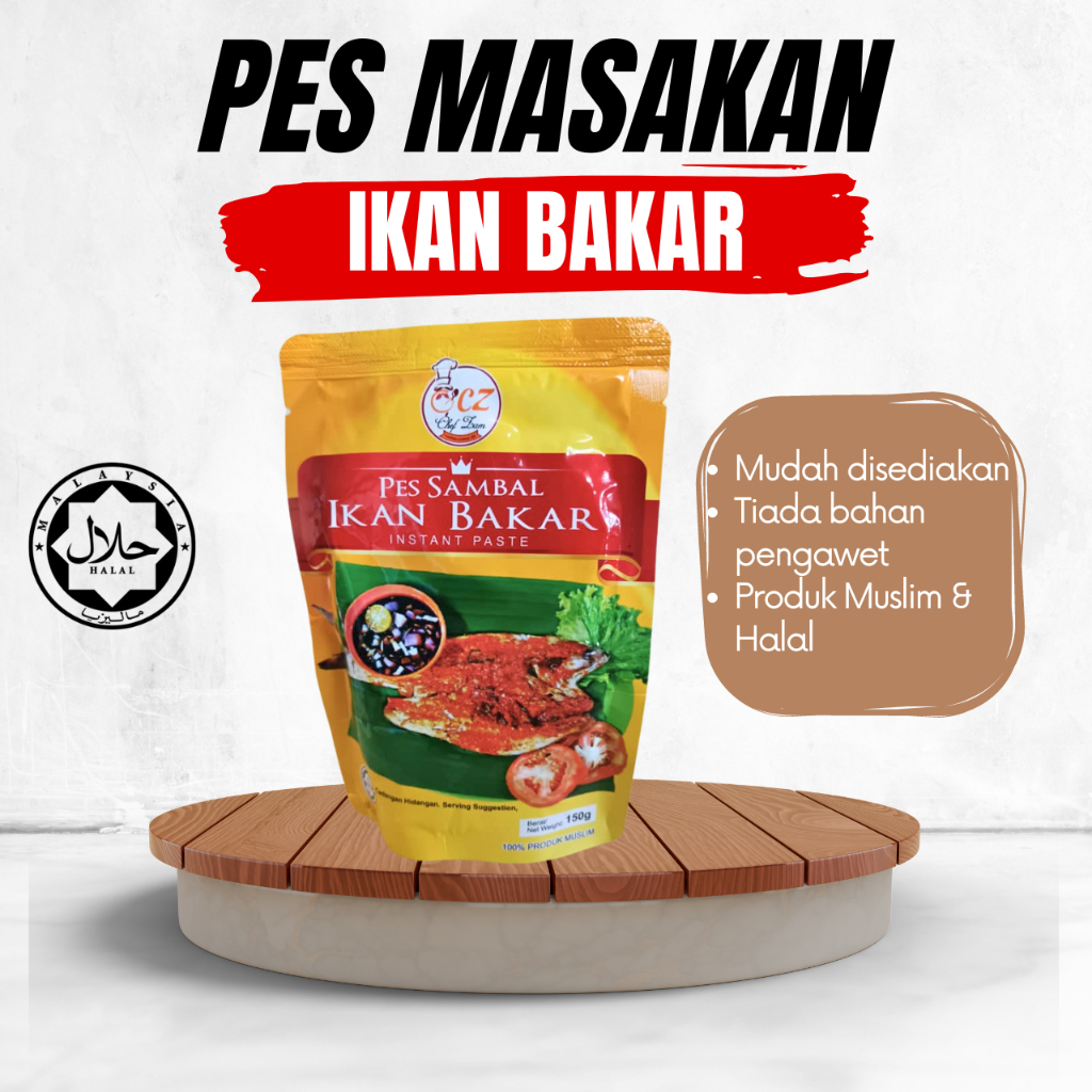 CHEF ZAM Pes Sambal Ikan Bakar 150GRAM Cooking paste RTC | Shopee Malaysia