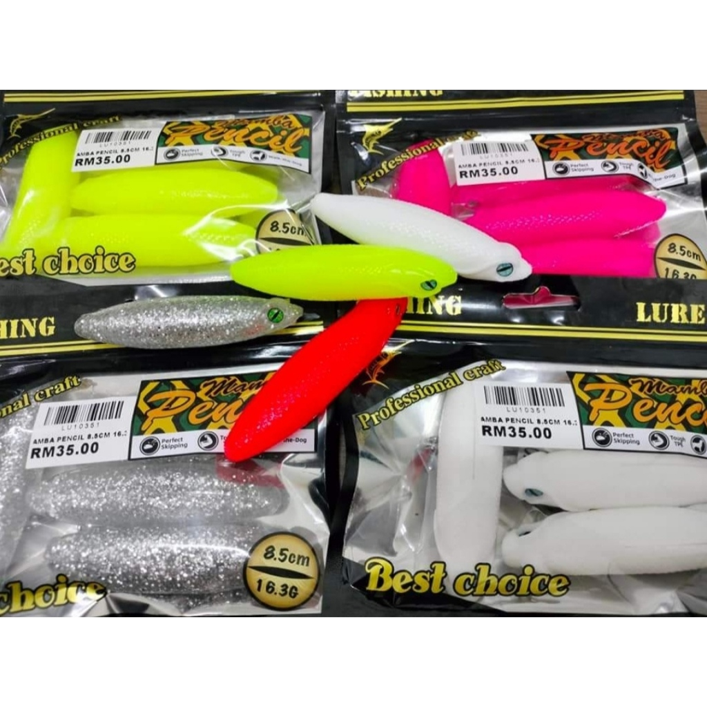 Ultra Lure Factory Mamba Pencil 8.5cm 16.3g Soft Plastic Lure Haruan ...