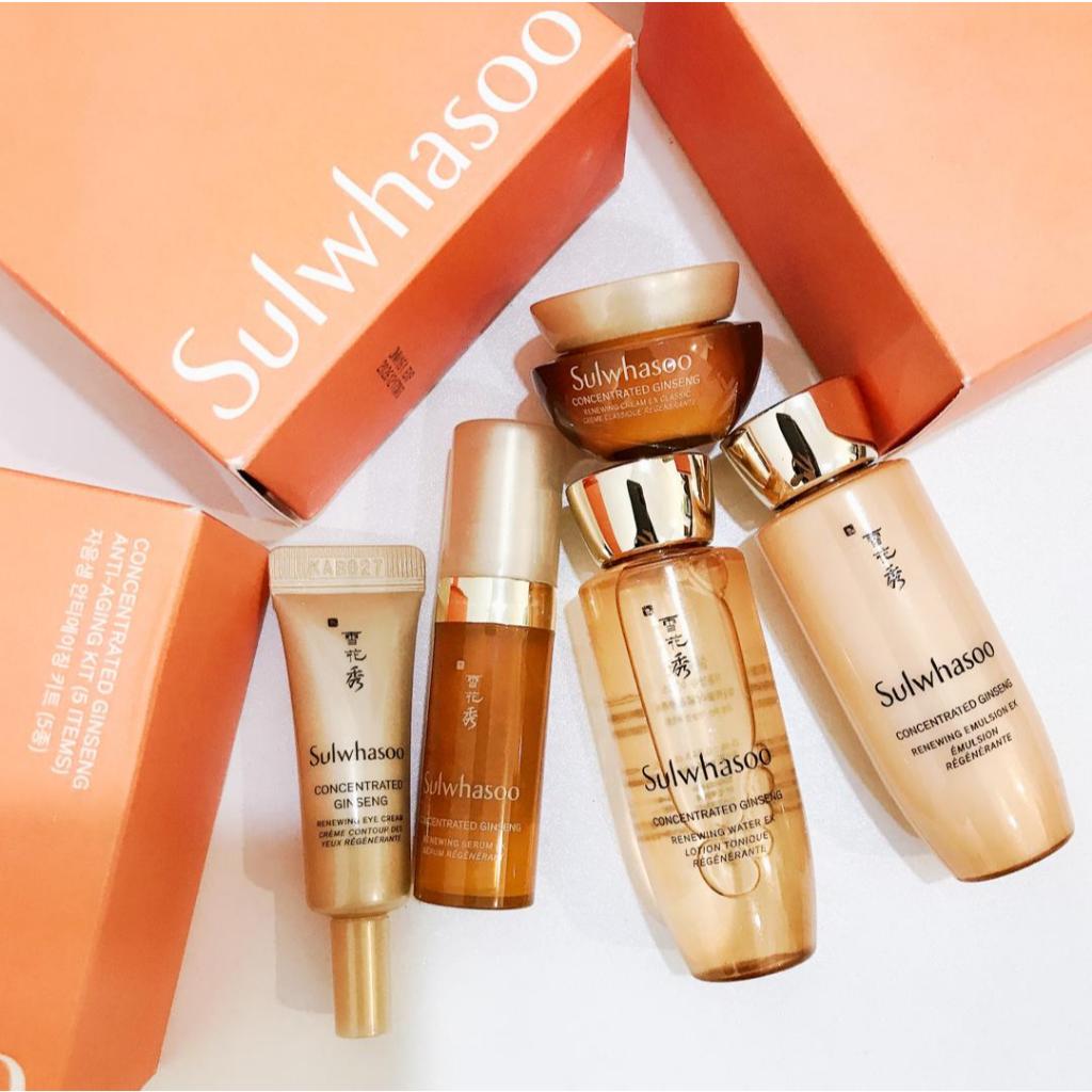 【现货】Sulwhasoo Concentrated Ginseng Anti-aging Kits 5 items 雪花秀人参抗老5件套中样 | Shopee Malaysia