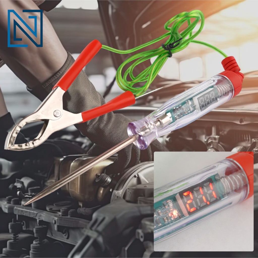 6V-24V Digital LED Car Test Pen with Probe Needle Clip Professional ...