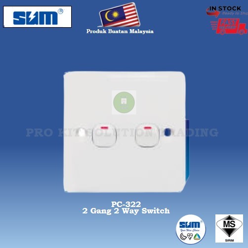 [SIRIM Approved] SUM WALL SWITCHES & SOCKETS PC Series (WHITE) 13A 1G ...