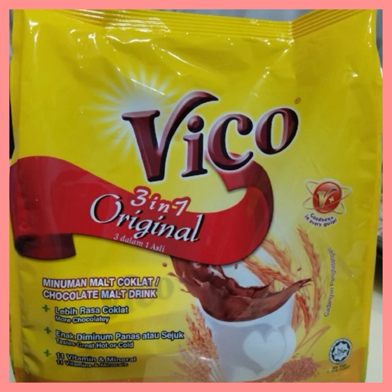 Vico 3in1 Original Chocolate Malt Drink (15'sX32g) Repack 2026 | Shopee ...