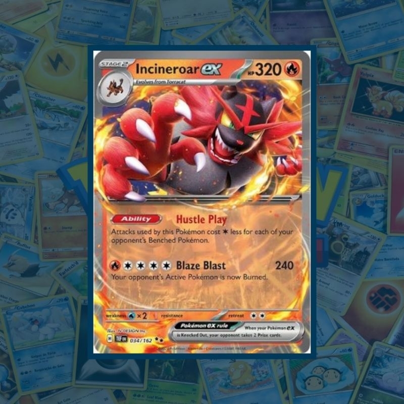 Incineroar Ex 034/162 Ultra Rare - Temporal Forces Single - Pokemon TCG ...