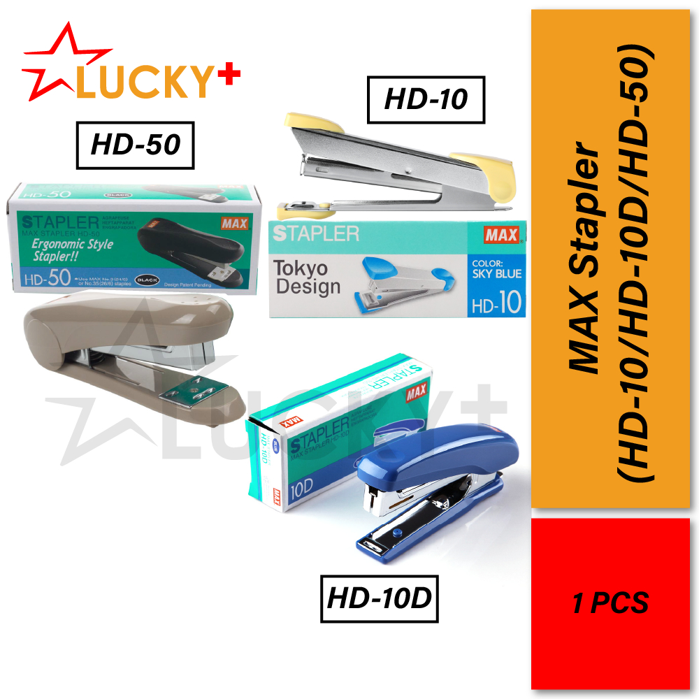(100% Original) MAX Stapler HD-10 / HD-10D / HD-50 (1pcs) / Paper Stapler / Stepler Kertas ...