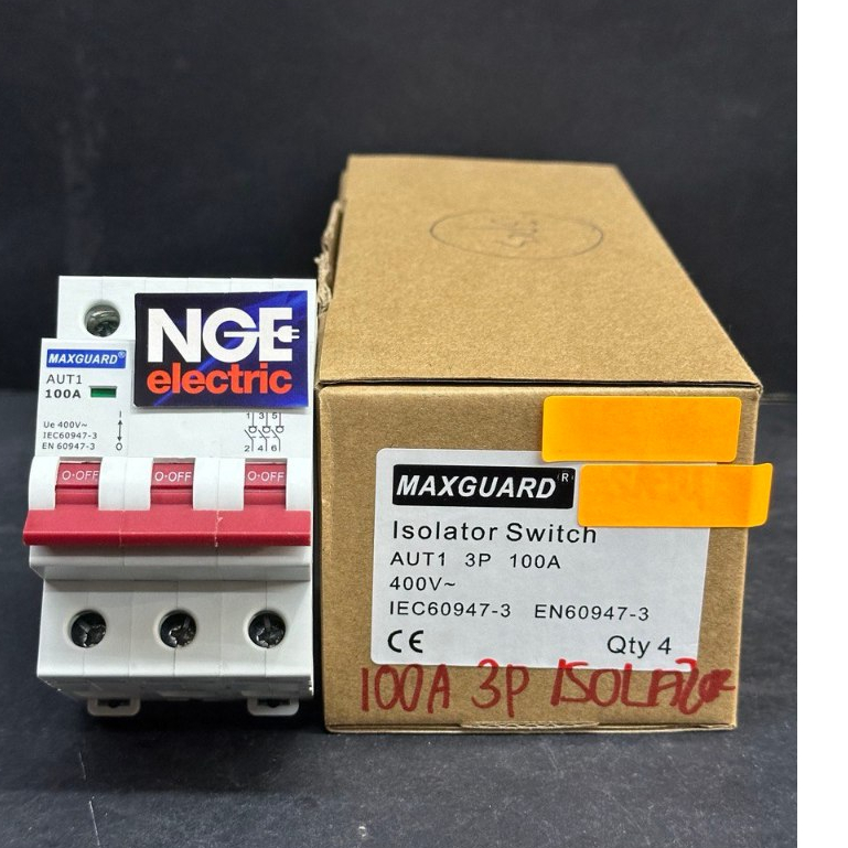 DB| MAXGUARD ISOLATOR 3Pole 100A SWITCH / MAIN SWITCH | Shopee Malaysia