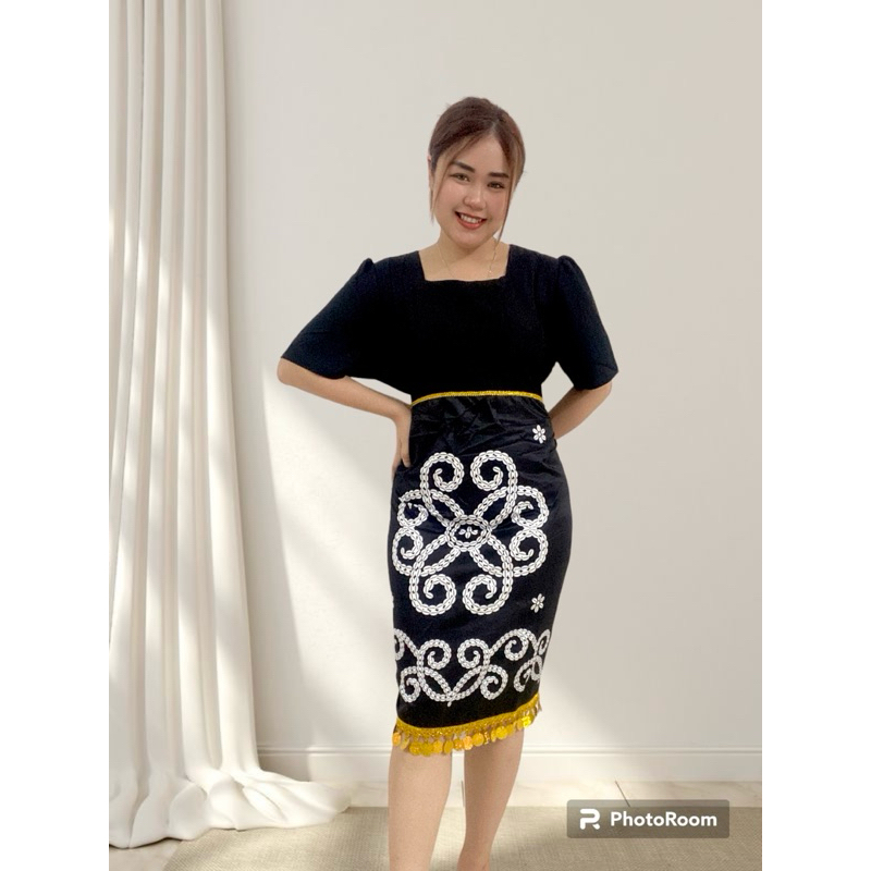 BORNEO DRESS SQUARE BURIEK PRINTED TATING (Midi) | Shopee Malaysia