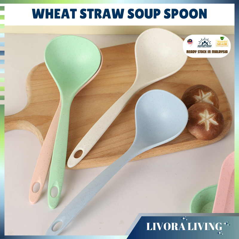 Wheat Straw Soup Spoon Eco-Friednly Biodegradable Tableware Heat ...