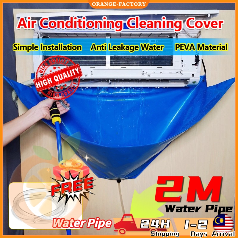 Reuseable PEVA Material 1 Set Air Conditioner Cleaning Cover Aircond ...