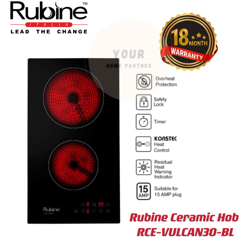 [Free Shipping]Rubine Ceramic Electric Hob Vulcan Series RCE-VULCAN30 ...