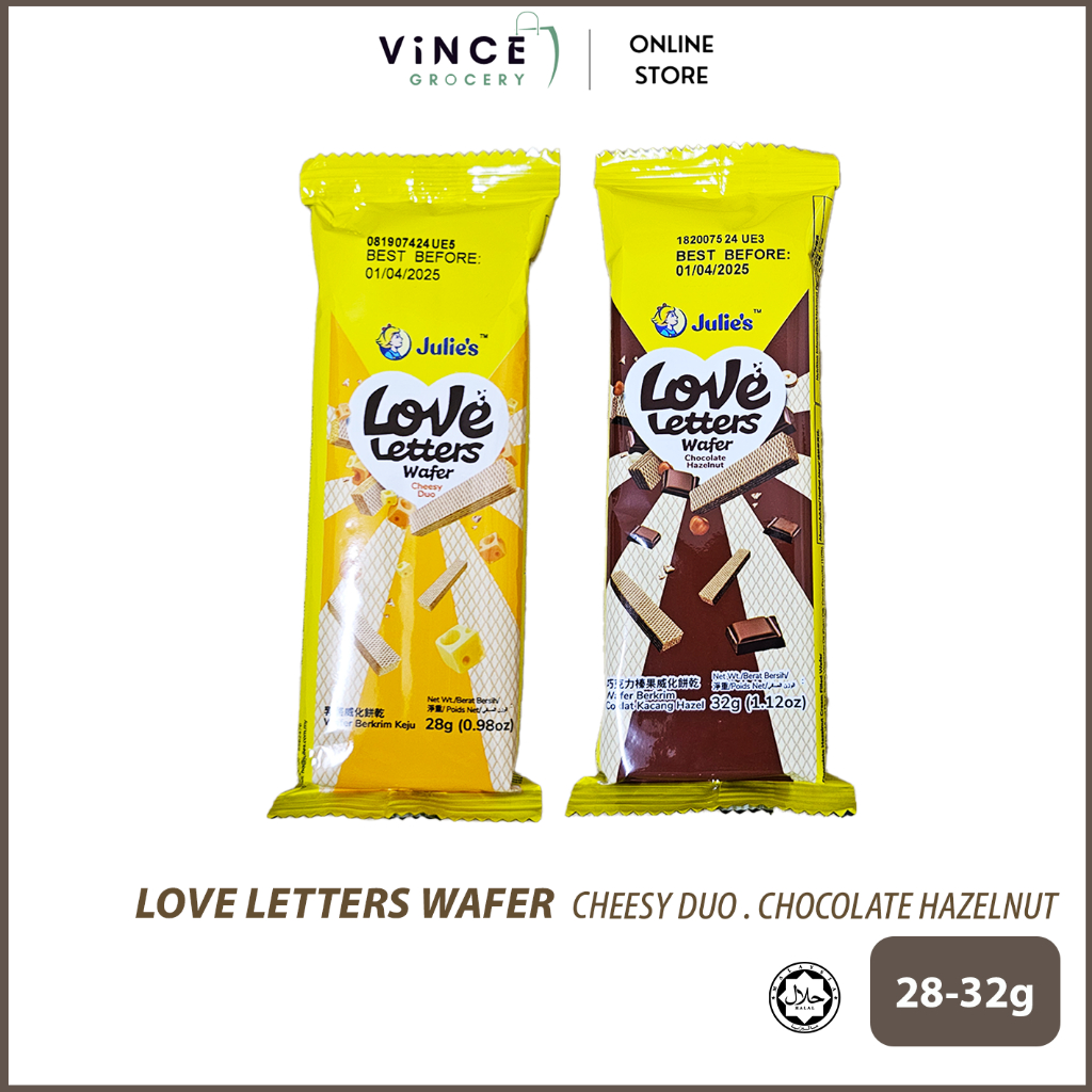 JULIE'S Love Letters Wafer (Cheesy Duo / Chocolate Hazelnut) | 28/32G ...