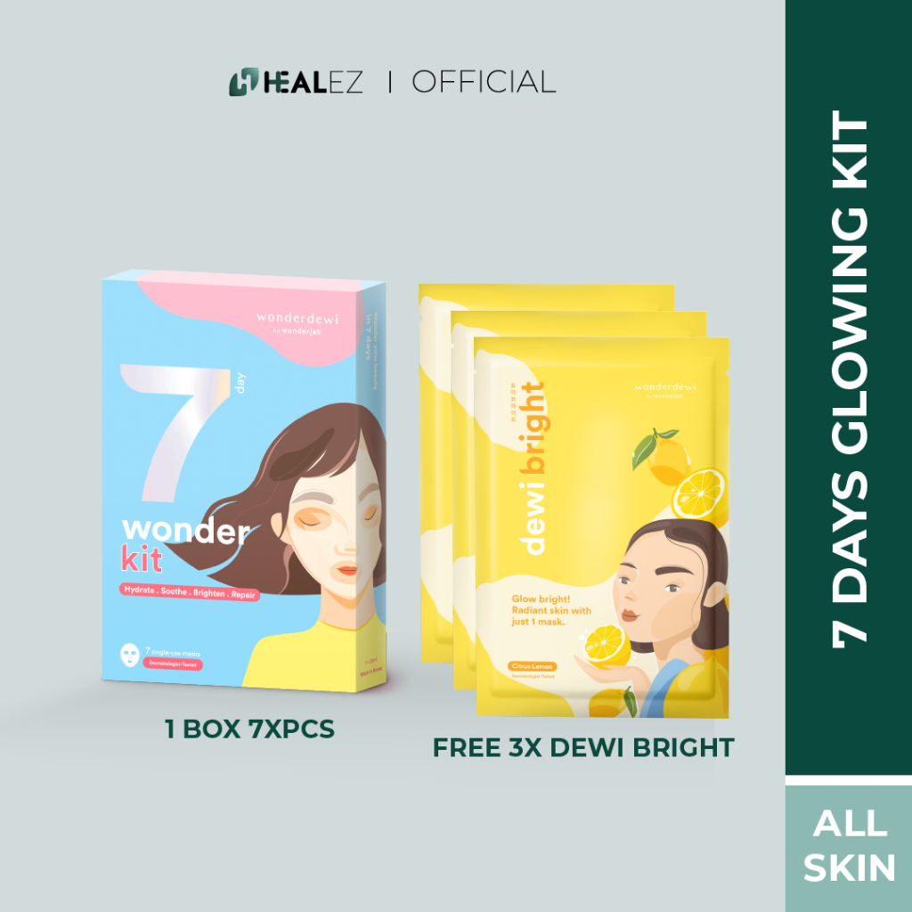 HEALEZ x WONDERLAB - 7 Days Wonder Glowing Mask Kit (Get Extra 3x Pcs ...