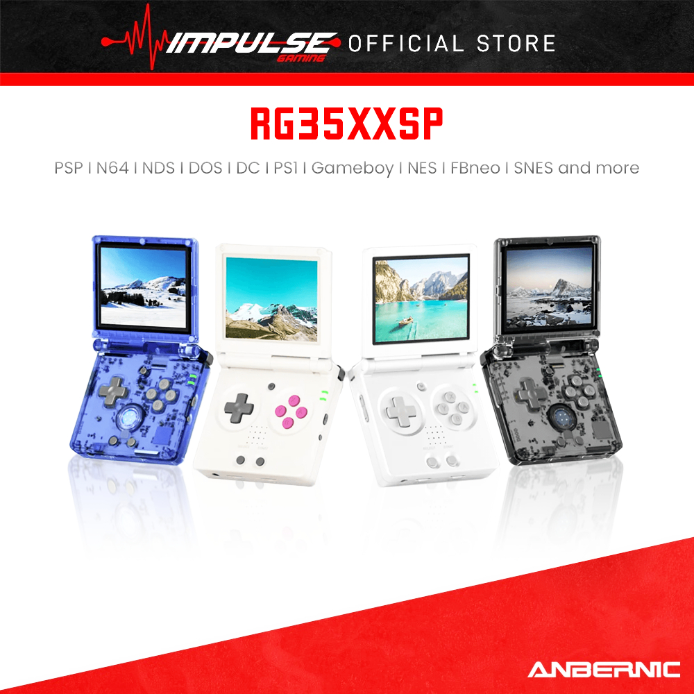 ANBERNIC RG35XXSP Game Console Emulator 5000 Games Support (PSP, NDS & N64) Linux System with ...