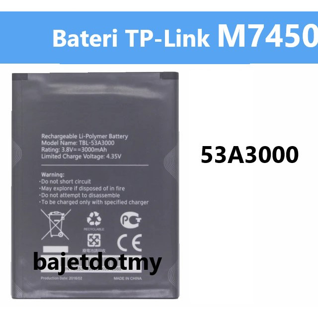 Mifi TP-LINK 53A3000 M7450 M5250 M5350 M7200 M7310 M7350 M7650 TR761 ...