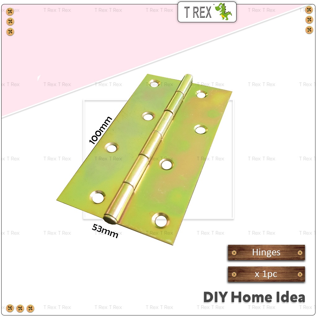 T Rex DIY 4" Butt Hinge for Cabinet Drawer Door Window Furniture ...