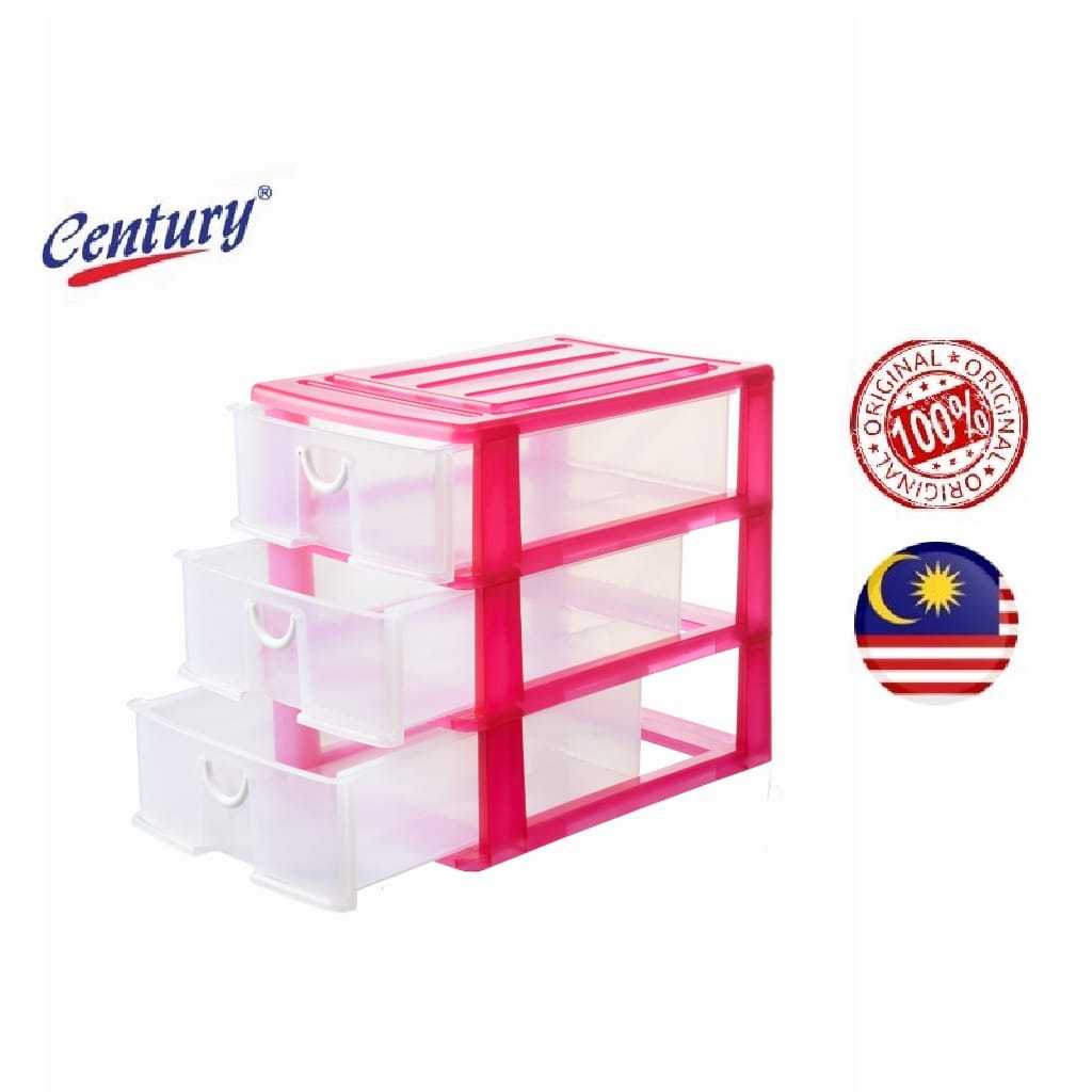 Century Mini Drawer A4 3 TIER Document Organizer Rak Buku Rak Kecil 3 ...
