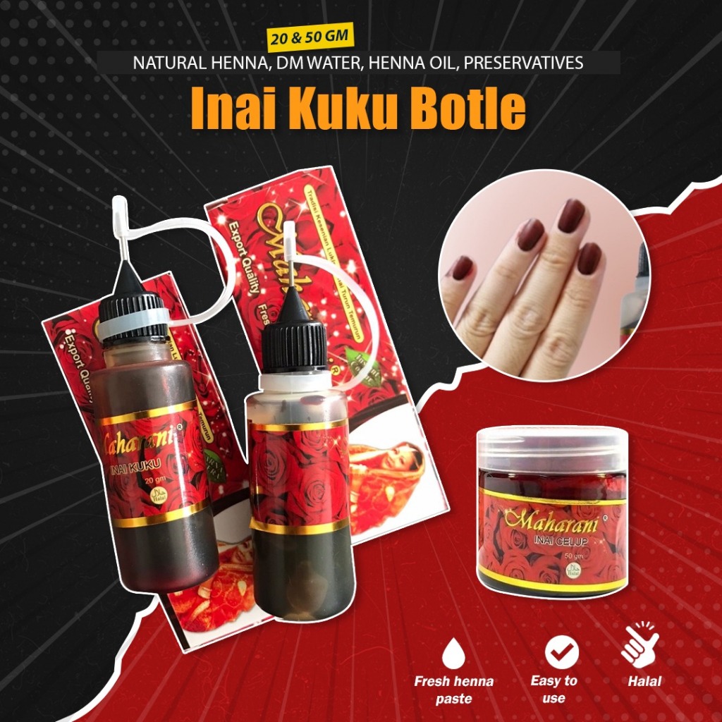 20gm INAI KUKU VIRAL Warna Cantik, Mesra Wudhuk & Solat Inai Kuku ...