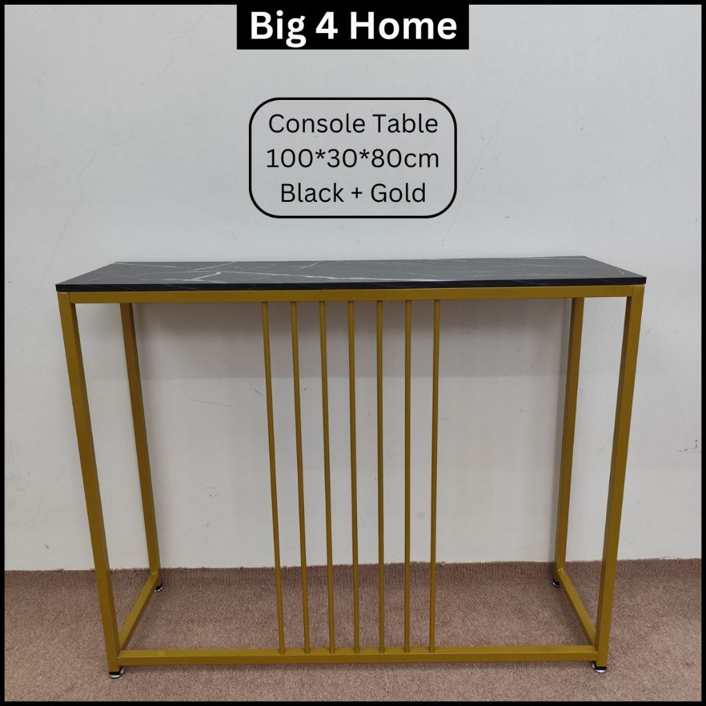 Console Table Scratch-proof Long Bar Table Side Table Iron Shelf ...