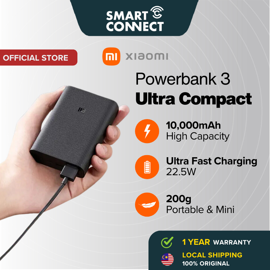 Mi Powerbank 3 Ultra Compact 10000mAh 22.5W Ultra Fast Charging Pocket ...