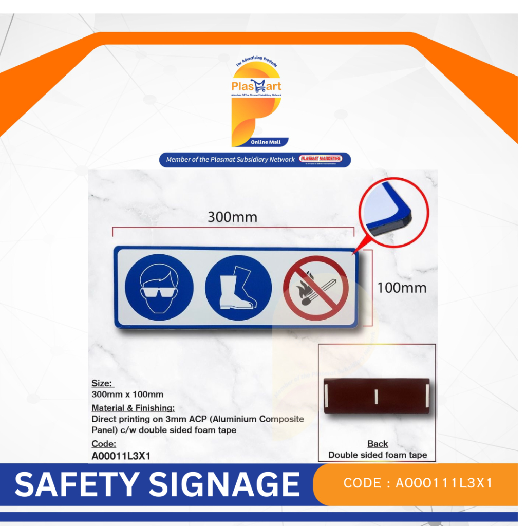 SAFETY SIGNAGE (CODE A00011L3X1) | Shopee Malaysia