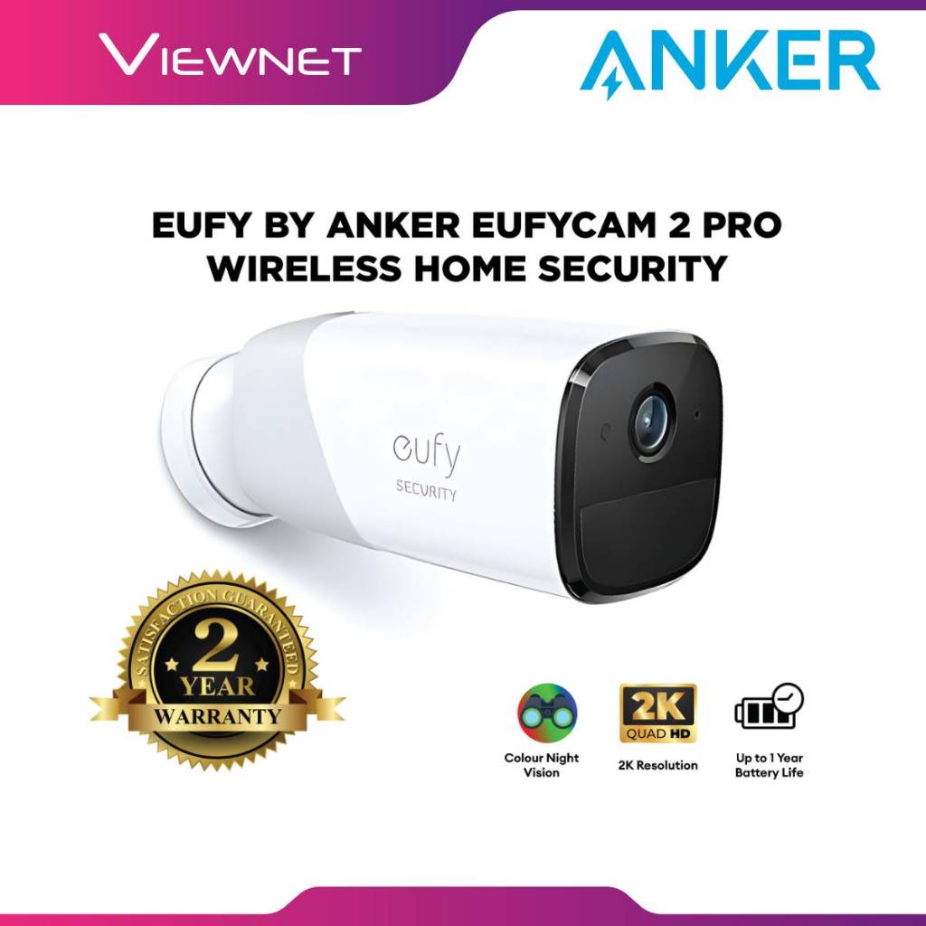 Eufy by Anker eufyCam 2 Pro Wireless Home Security Add-on Camera ...