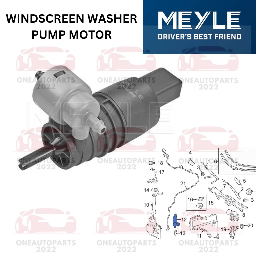 MEYLE GERMANY WINDSCREEN WASHER PUMP MOTOR MERCEDES BENZ W168 W169 W245 ...