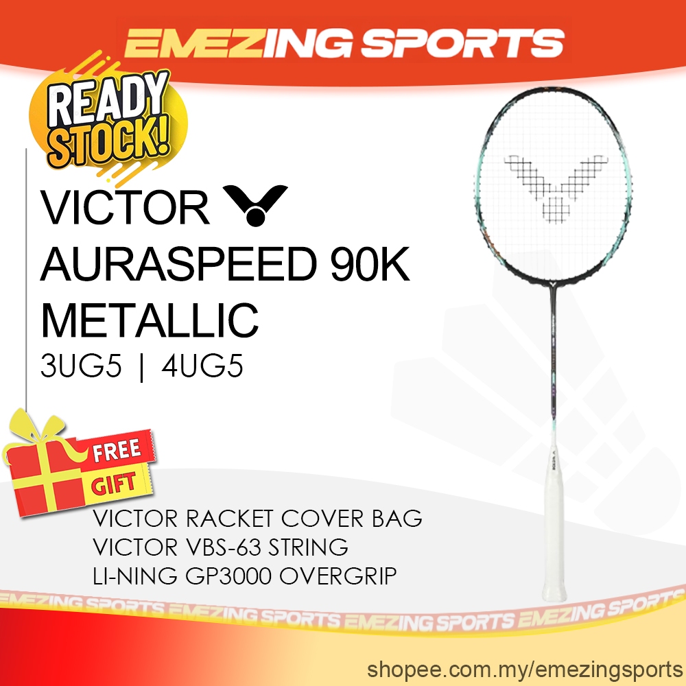 VICTOR Auraspeed 90K METALLIC Badminton Racquet Unstrung (Free String ...
