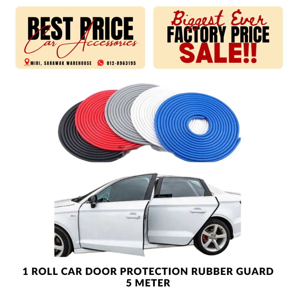 1 Roll Car Door Protection Rubber Guard 5 METER | Shopee Malaysia
