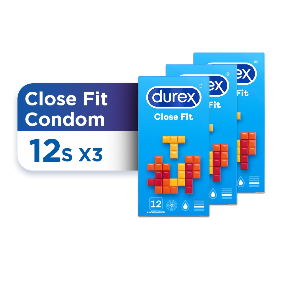 Durex Close Fit Condoms 12's x3 [For man] Basic, Small size 49mm ...