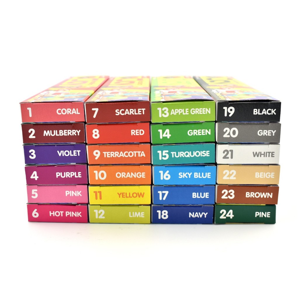 UNICORN MODELLING ASSORTED COLOR CLAY UMC-1 (24COLOURS) MODELLING CLAY ...
