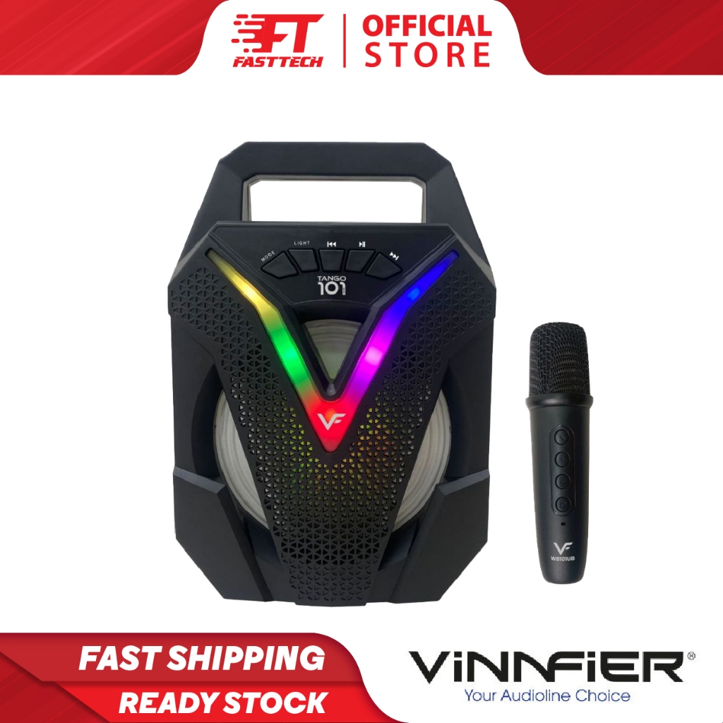 [NEW MODEL 2024] VINNFIER TANGO 101 WMV Portable Wireless Speaker with Bluetooth & Karaoke ...