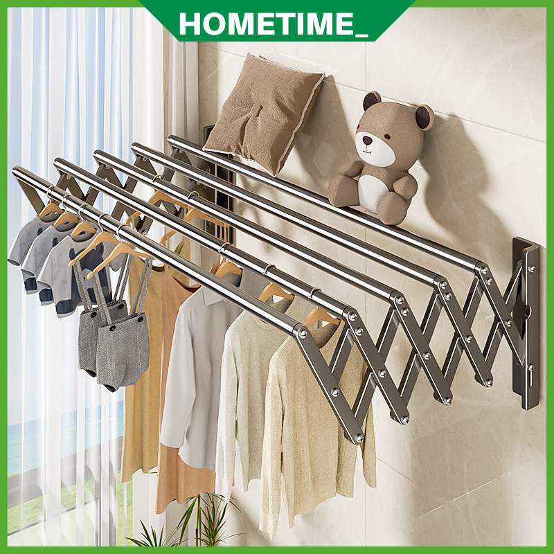 [Clearance Sale] Retractable Clothes Hanger Ampaian Baju Wall Mounted ...