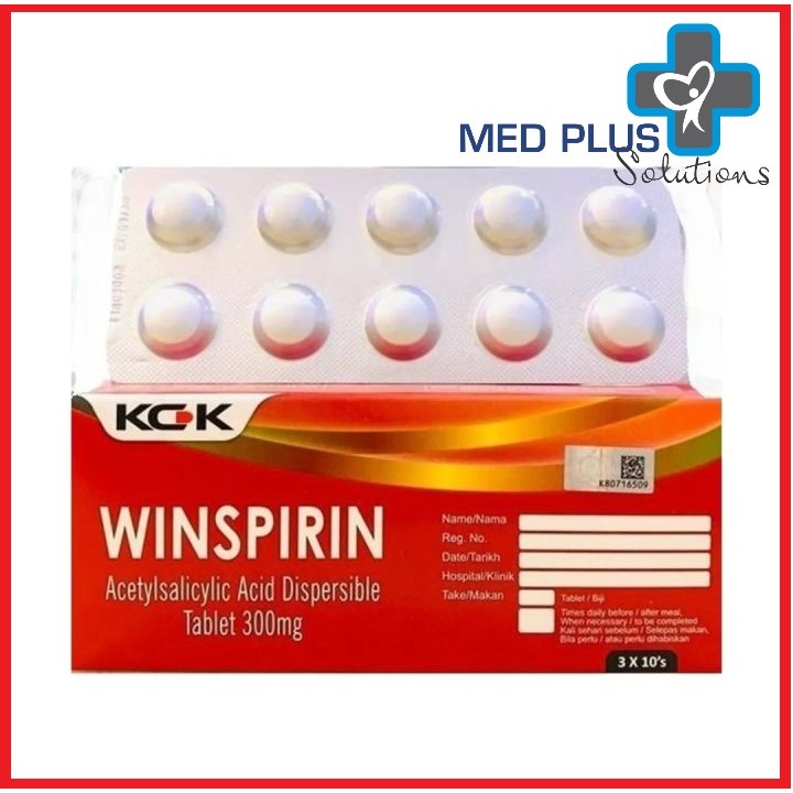 KCK Winspirin 300mg Tablets 30's (E:2/2026) | Shopee Malaysia