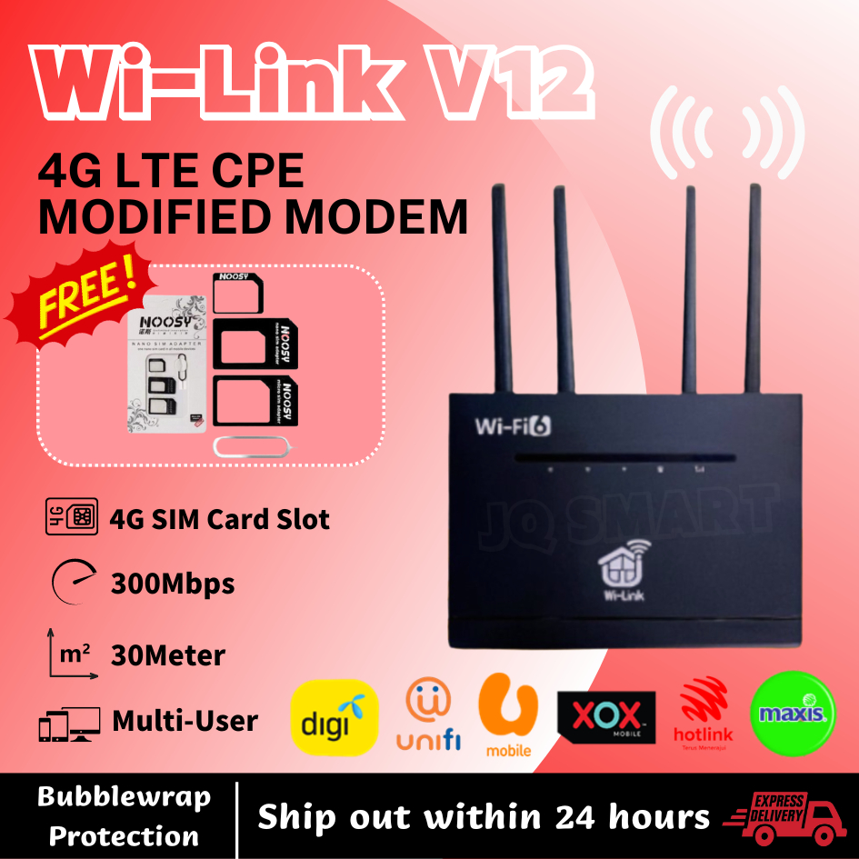 🔥READY STOCK🔥2024 NEW MODEM WI-FI modified unlimited Hotspot 4G WI-LINK ...
