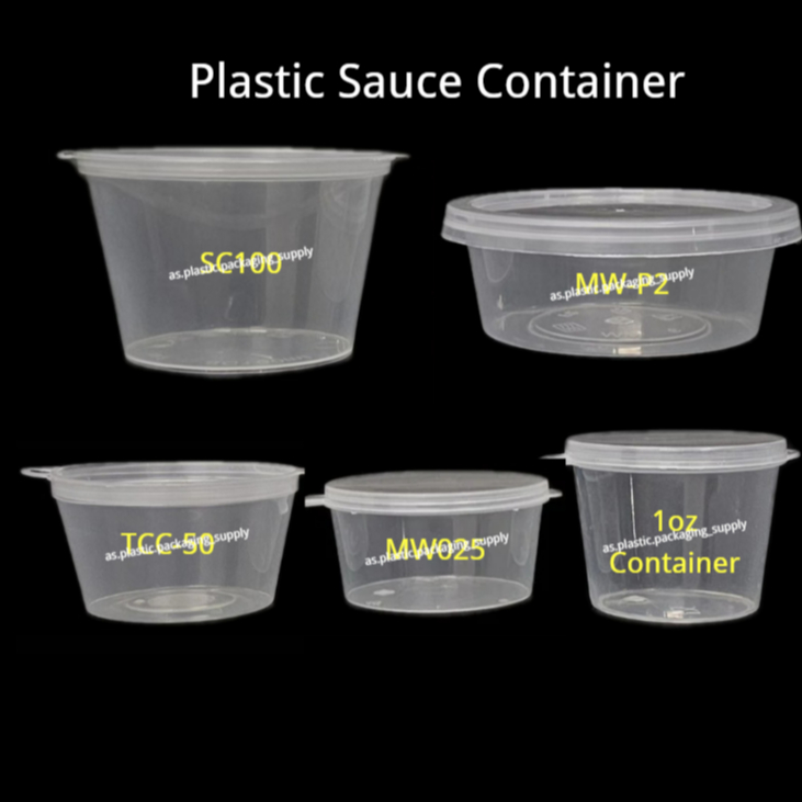BEKAS SOS / PLASTIC SAUCE CONTAINER (1oz / 2oz / 4oz ) (50pcs/100pcs ...