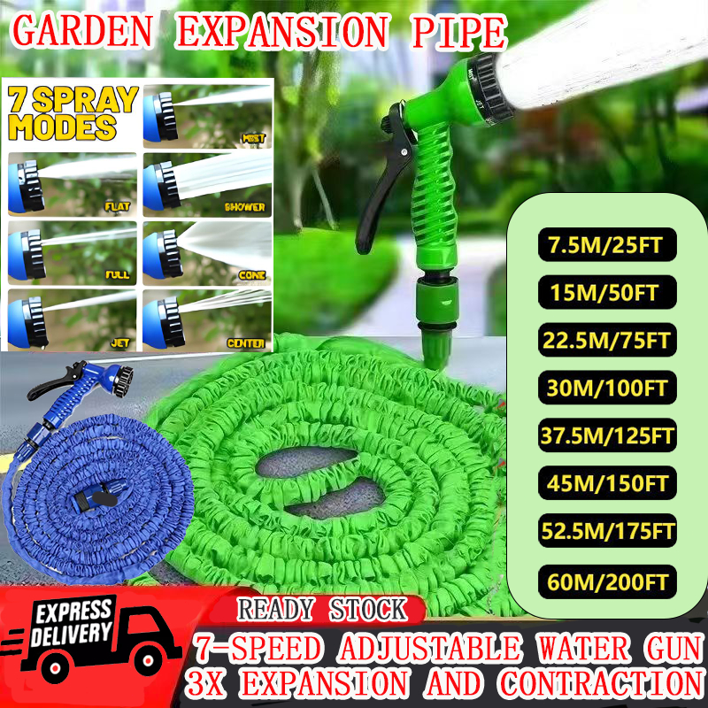 200FT Expandable Magic Hose Home Garden Water Hose Multifunction Hos ...