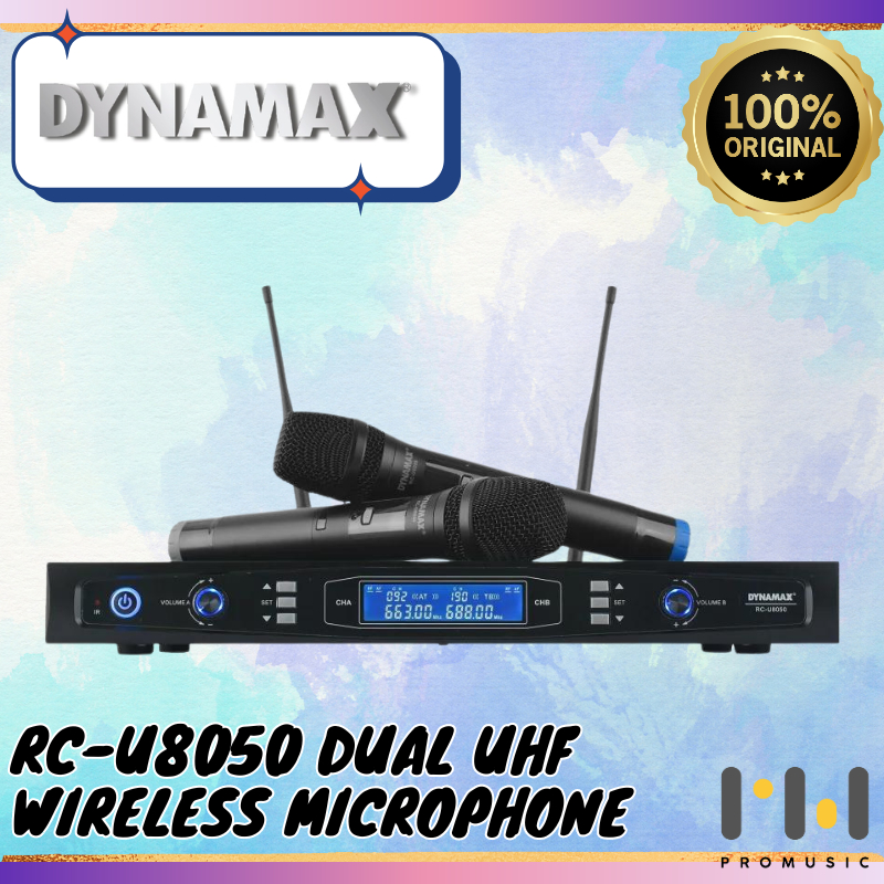 DYNAMAX RC-U8050 Dual UHF Wireless Microphone | Shopee Malaysia