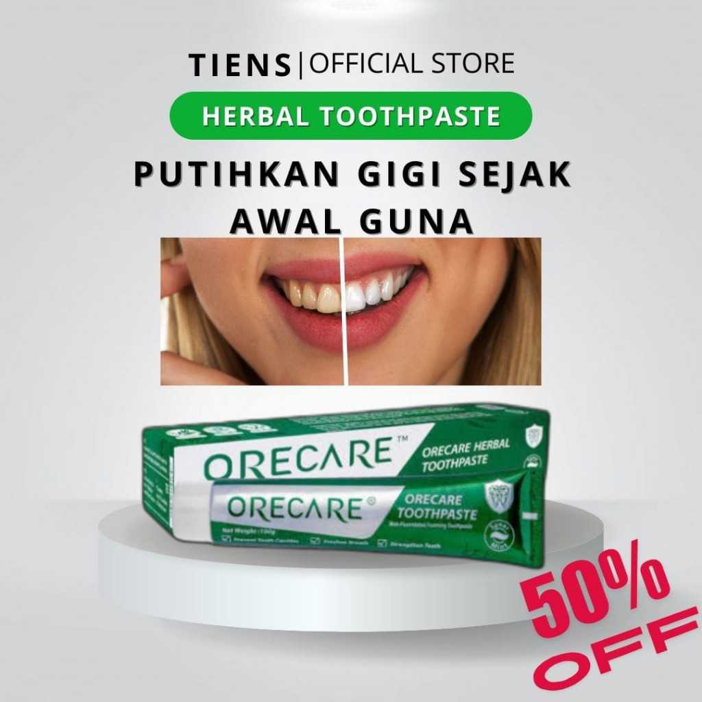 HERBAL TOOTHPASTE - TEETH WHITENING ORECARE ORIGINAL - UBAT GIGI ...