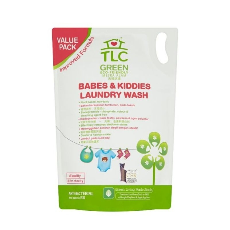 TLC Green Eco-Friendly Anti Bacterial Babes & Kiddies Laundry Wash ...